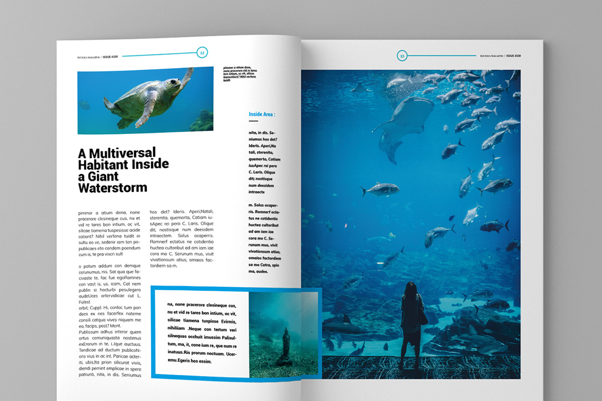 Blue Sea - Magazine Template, a Magazine Template by inspirasign