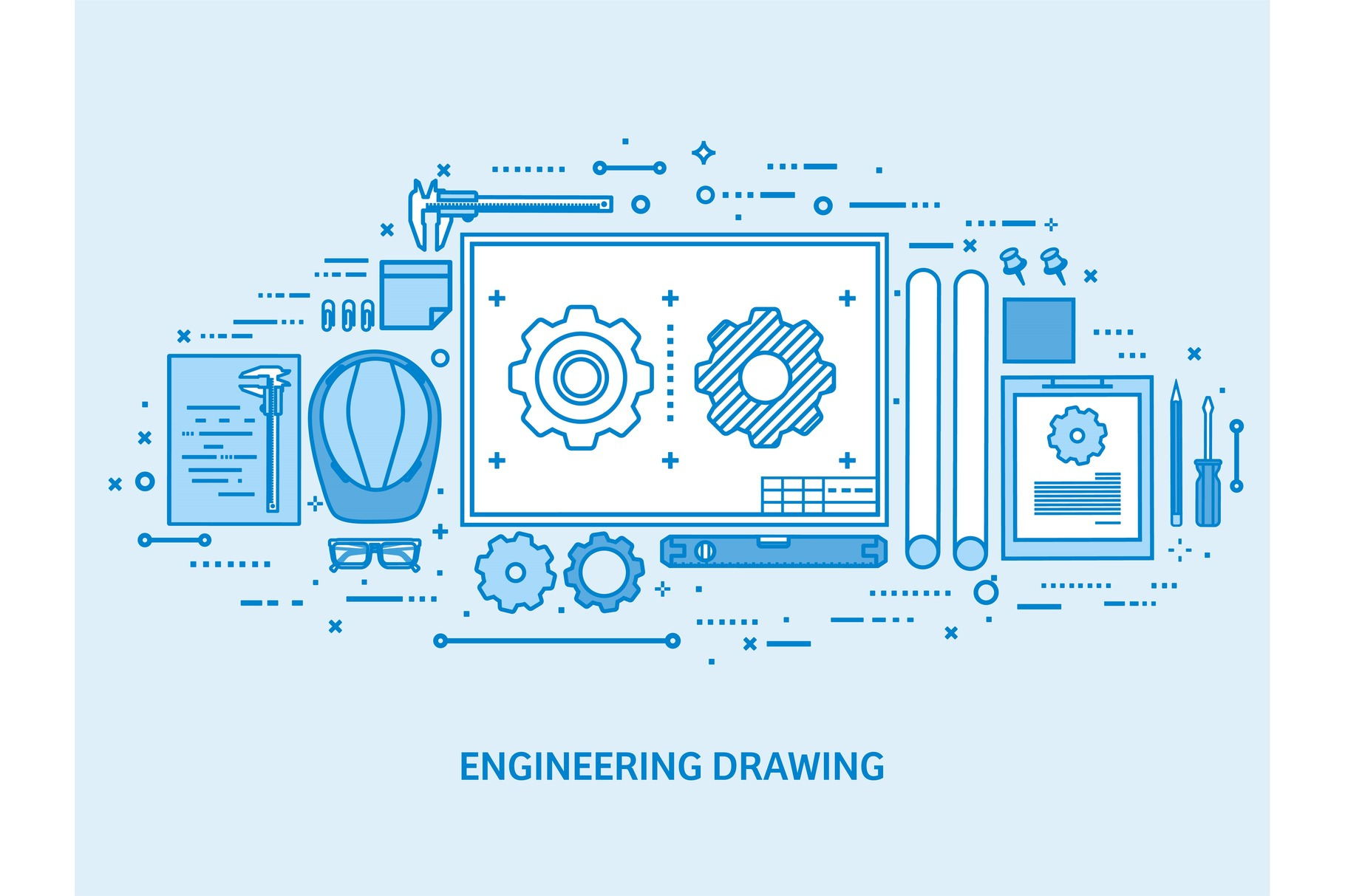 Engineering and architecture, a Technology Illustration by 32pixels
