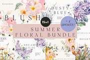 Watercolor Floral Bundle