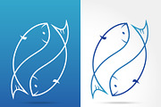 2 fish, twin fish logo, a Branding & Logo Template by essense