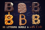 3D Lettering Mega Bundle 6 Sweets, a Graphic by MIIM