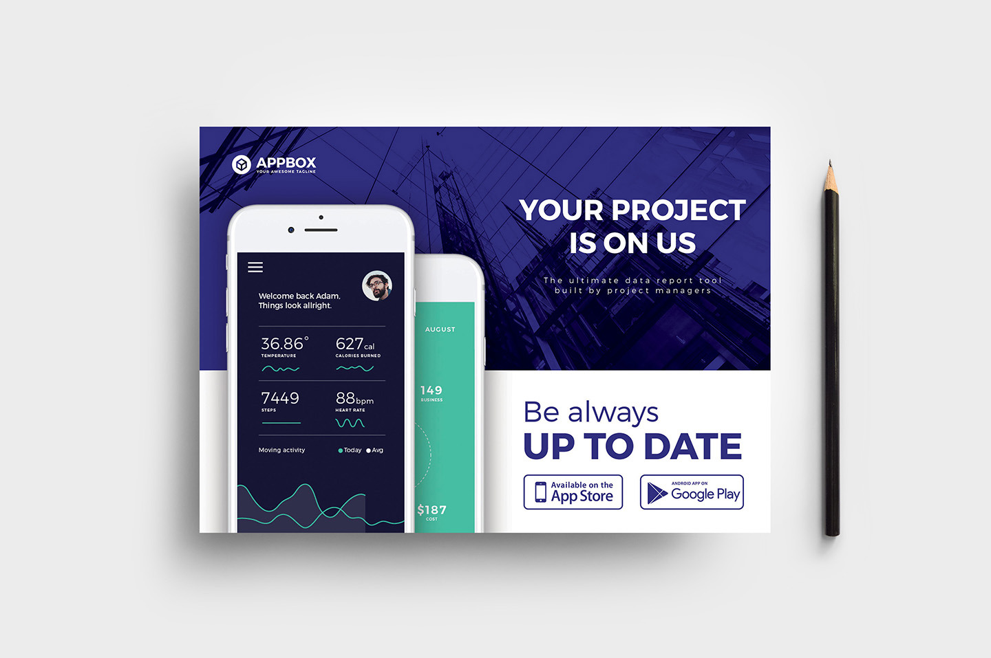Mobile App Flyer Template, a Flyer Template by BrandPacks