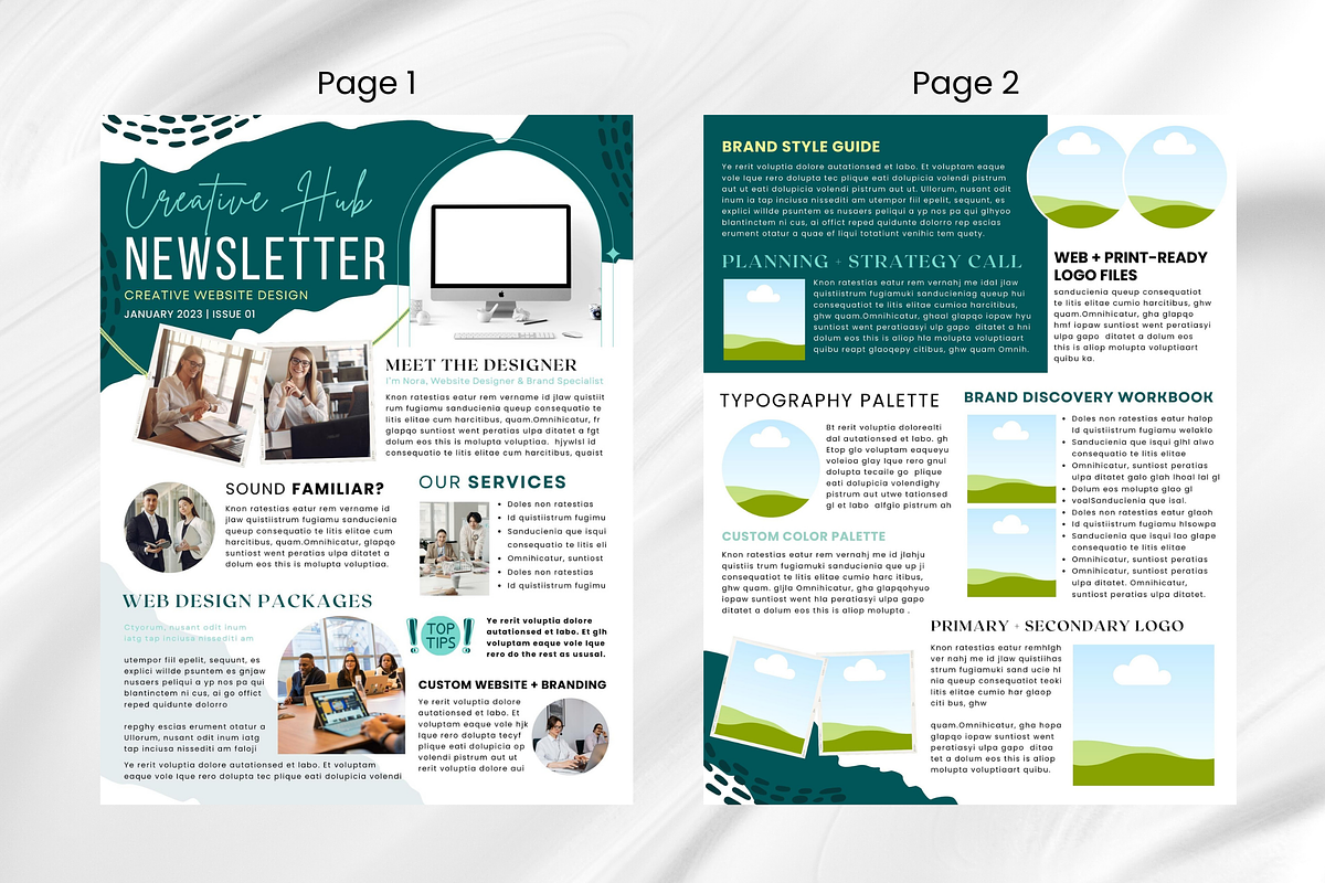 Editable Canva Newsletter Template