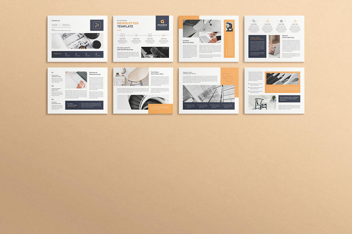 Landscape Newsletter Template, a Brochure Template by TemplatesForest