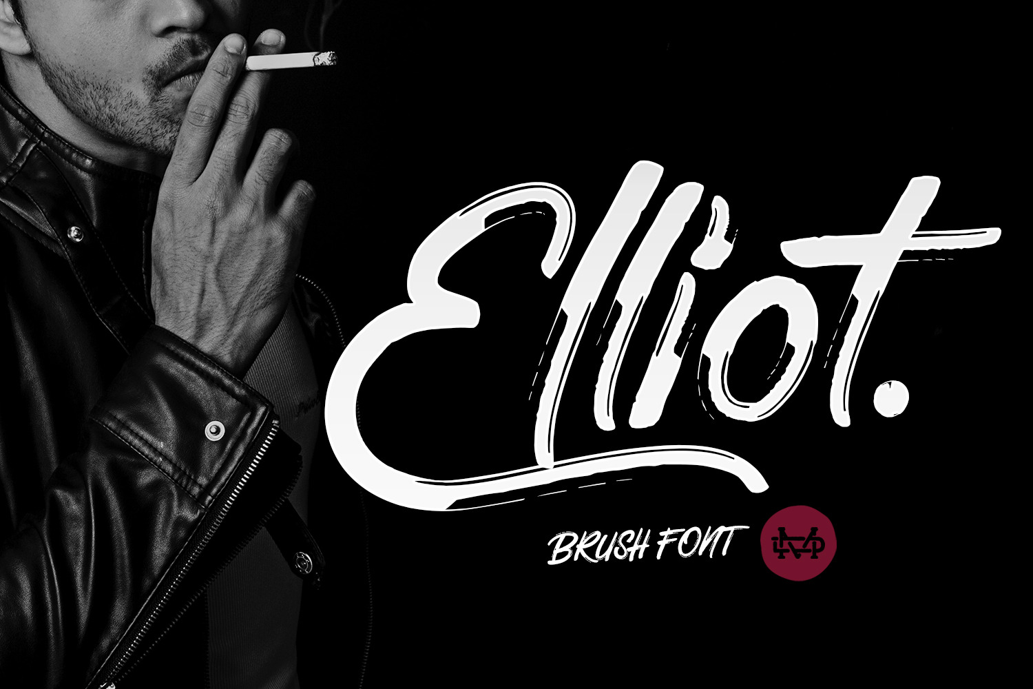Elliot Brush Font, a Font by madeDeduk