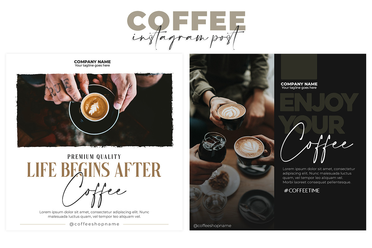 Coffee Instagram Post Template, a Social Media Template by illycreative ...