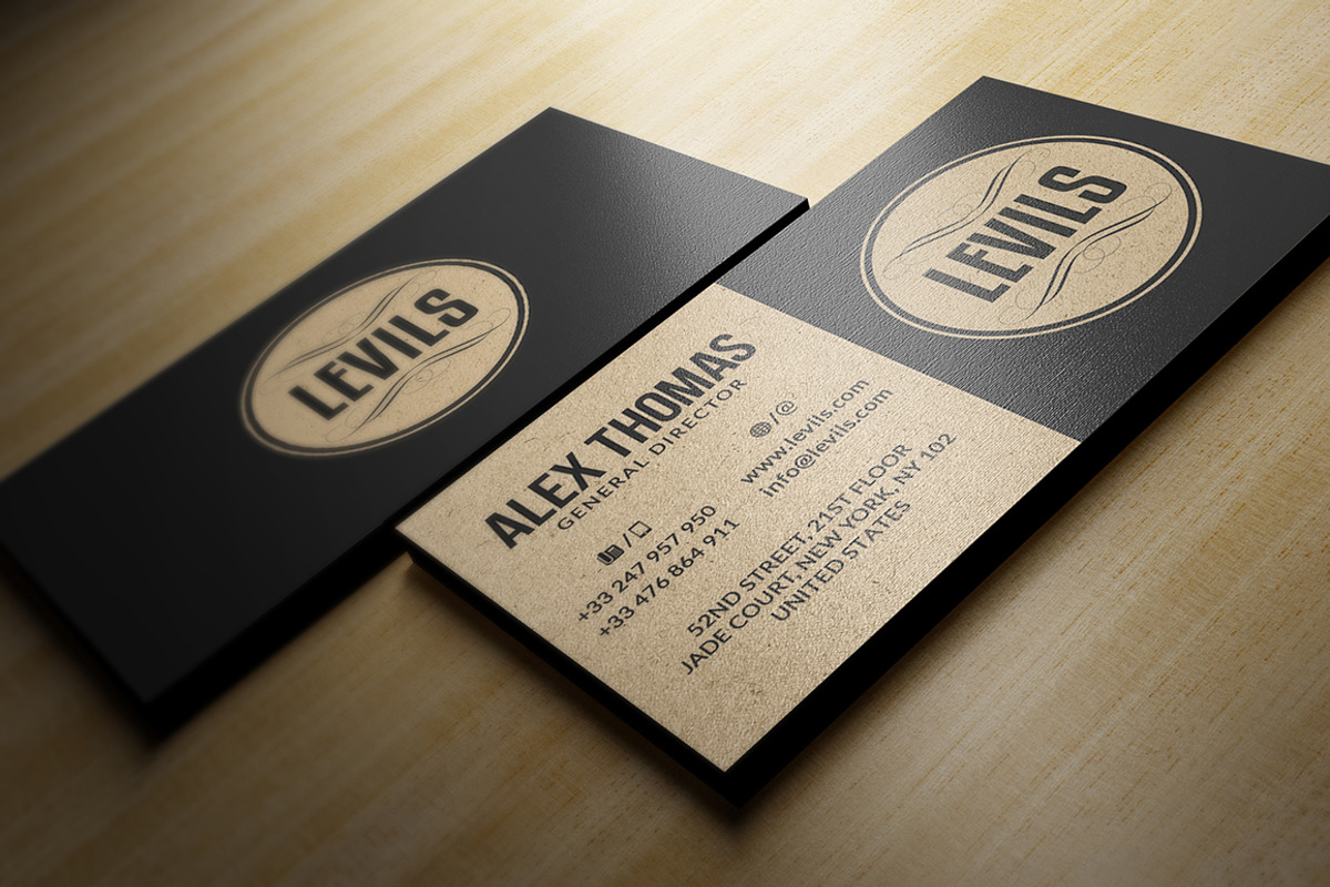 Kraft Paper Business Cards Bundle, a Business Card Template by Marvel