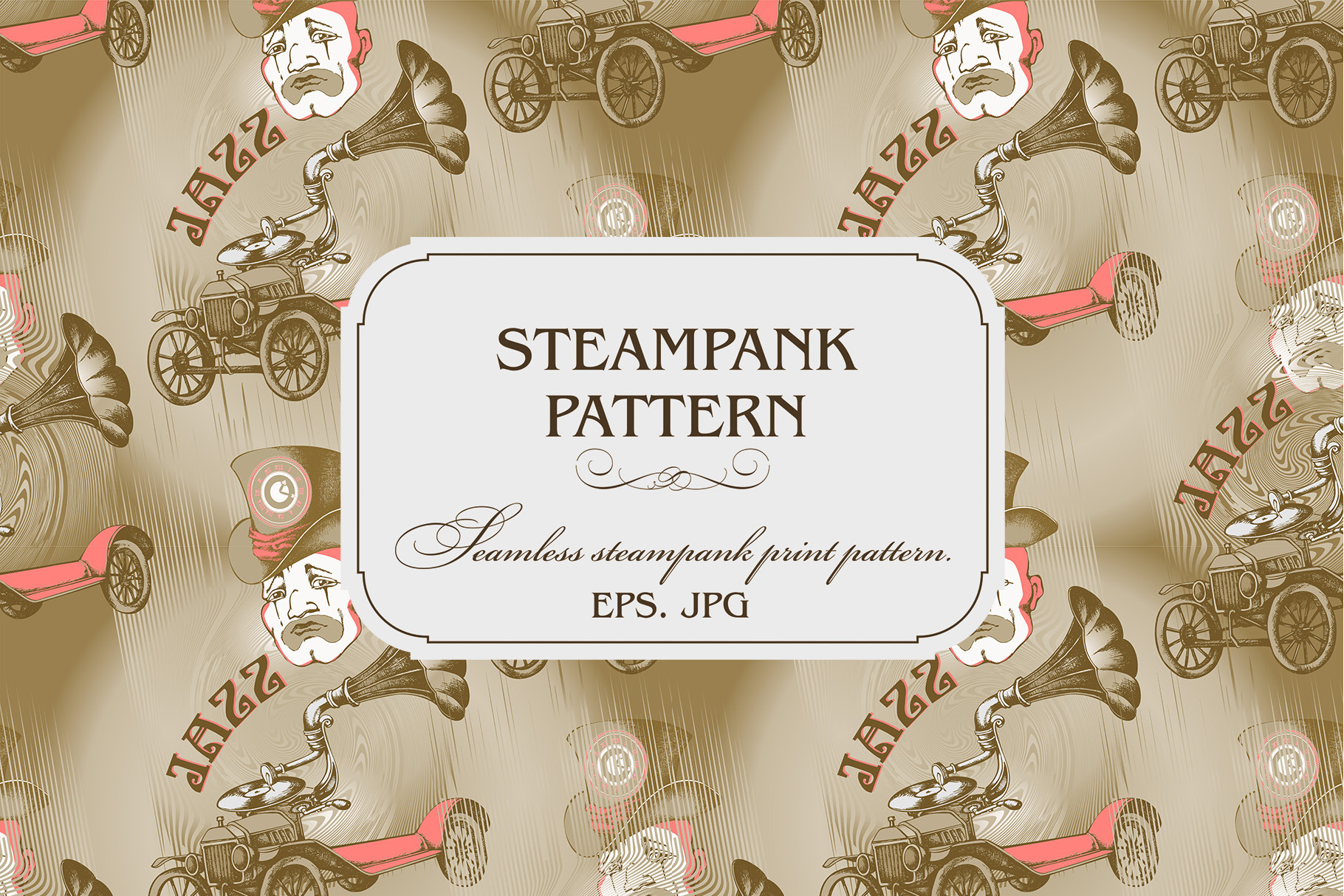 STEAMPANK PATTERN, a Pattern Graphic by Designs by Helen Trupak