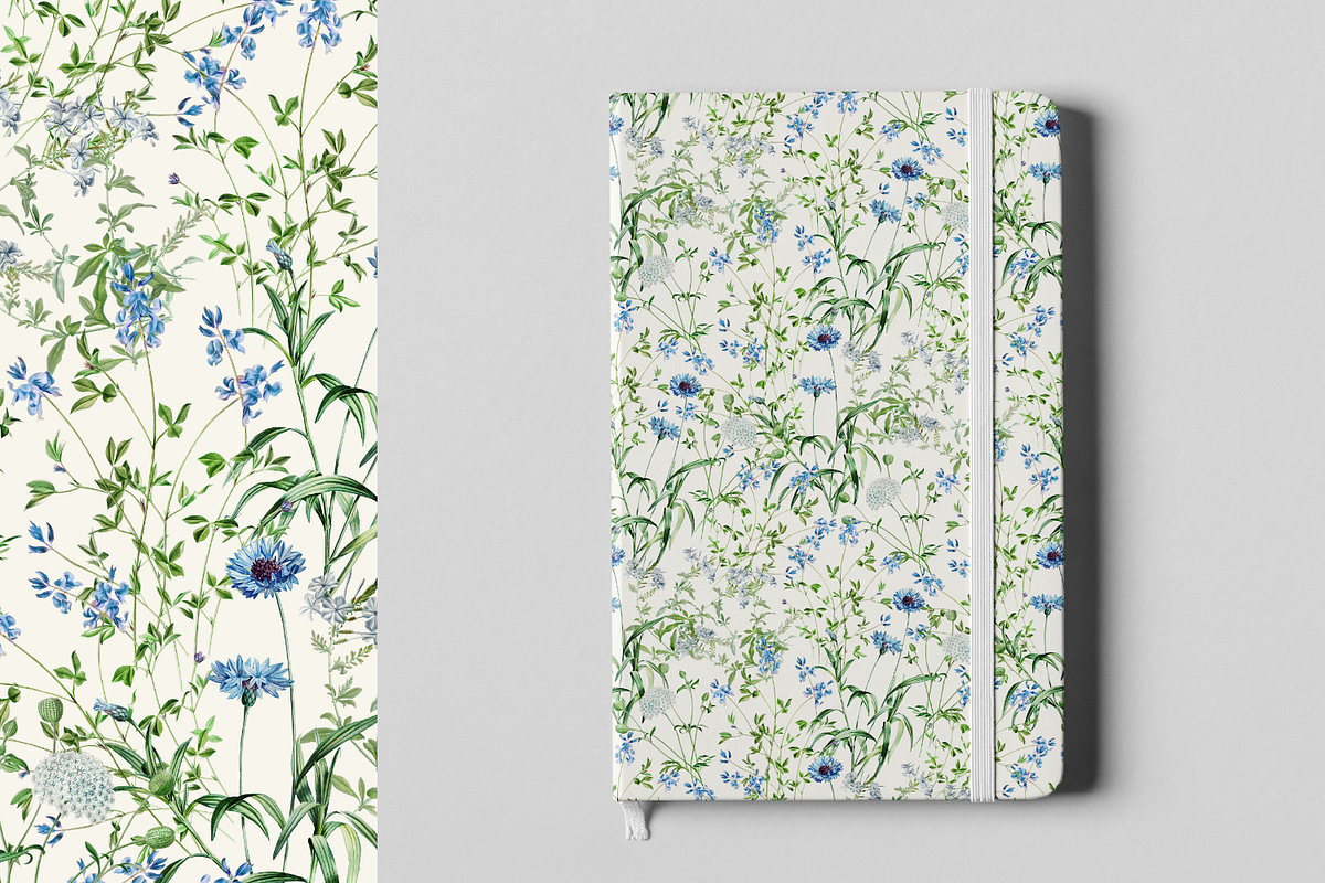 Subtle Summer Plants, a Pattern Graphic by MalyskaStudio