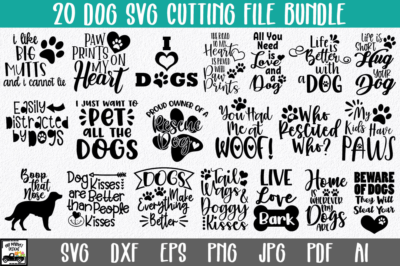 Dog SVG Bundle, an Illustration by OldMarket Designs