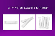 Stick sachet set mockup, a Cups & Container Mockup by ShooShooShop