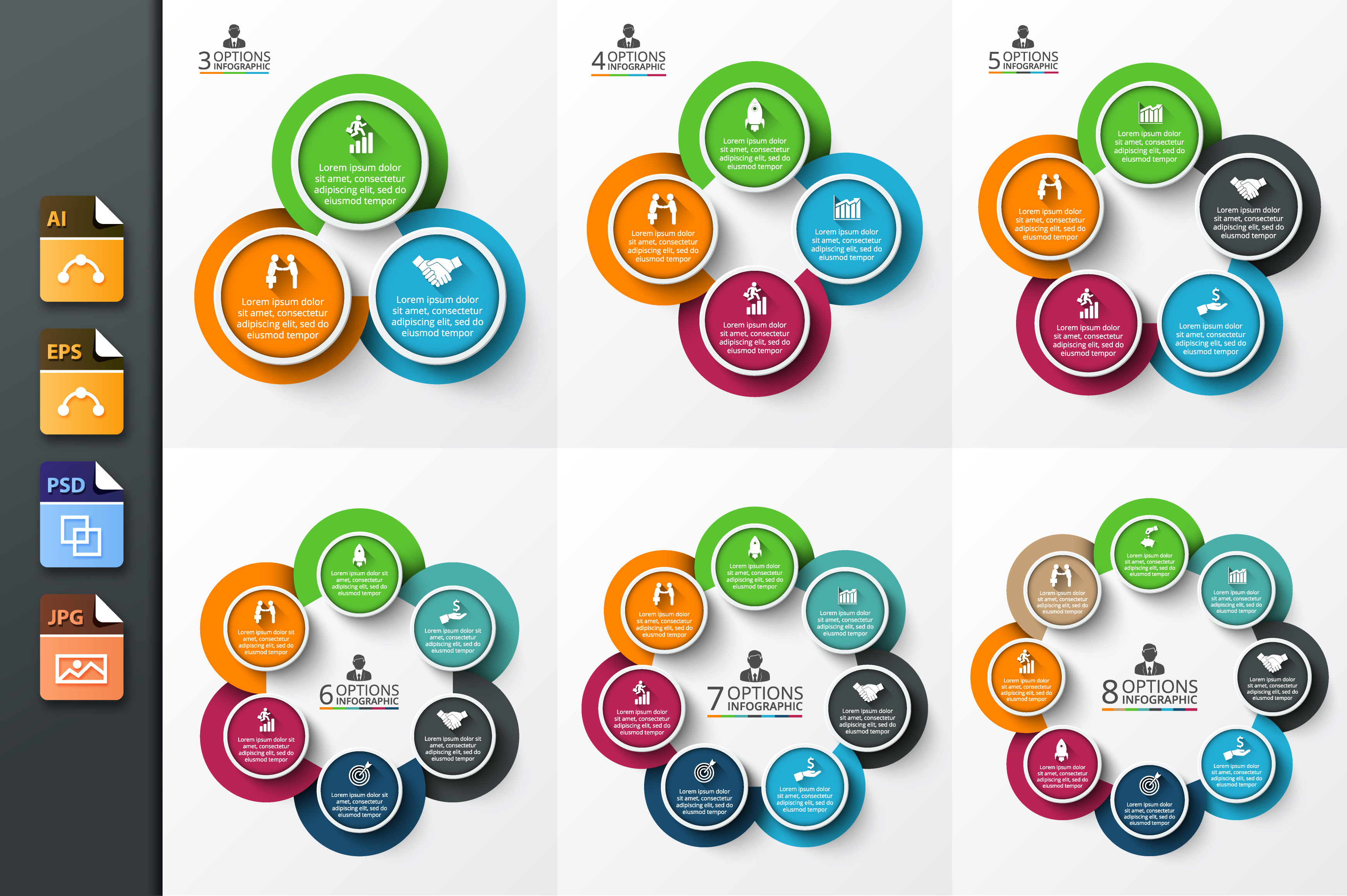 Infographics template set v.7, a Presentation Template by Abert