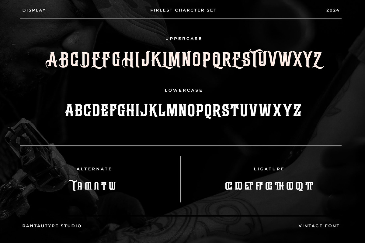 Firlest Old Vintage Font, a Blackletter Font by RantautypeStudio