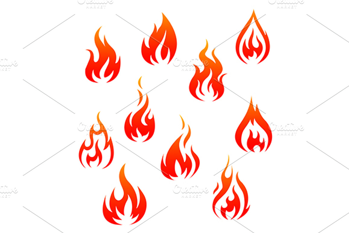 Fire symbols, a Background Graphic by Vector Tradition