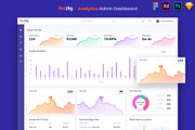 Analytics Admin Dashboard UI Kit, an App Template by 3djagan