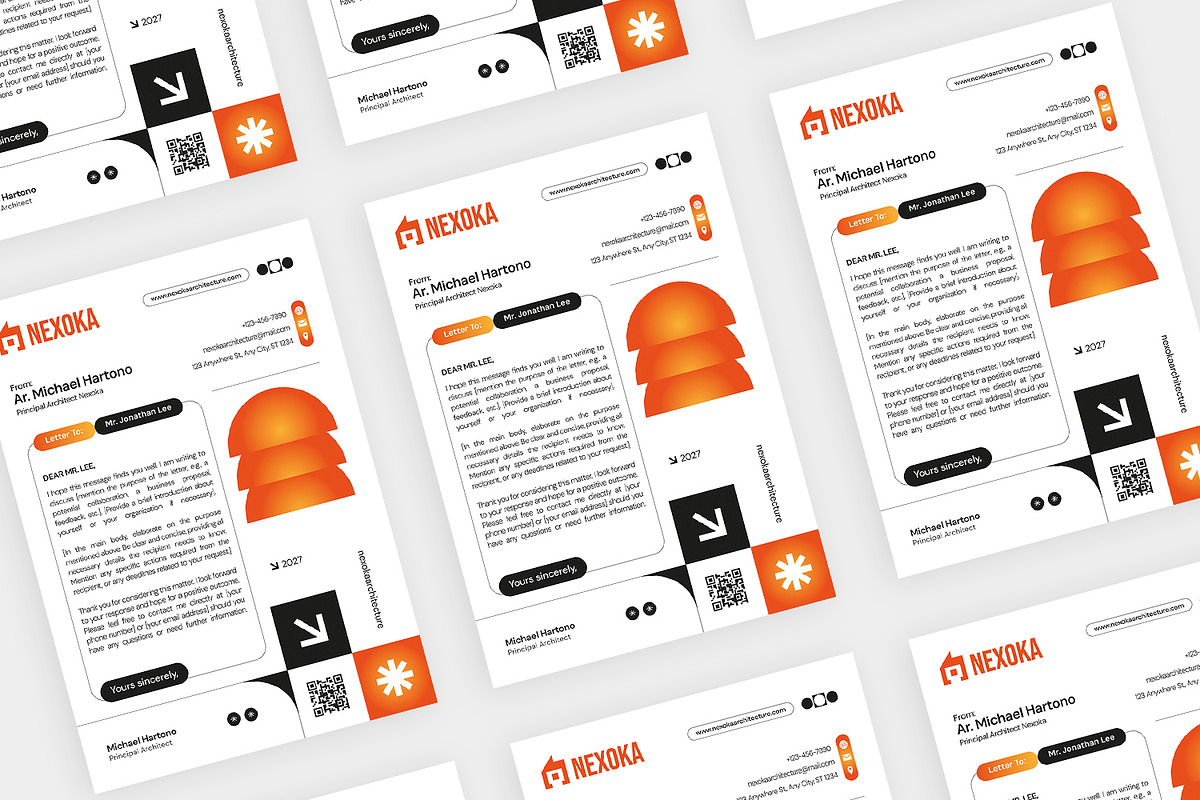 Nexoka - Letterhead, a Card Template by Esensifiksi.studio