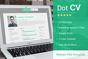 Dot CV - Website PSD Template, a Websites & App Template by Holiday Designs