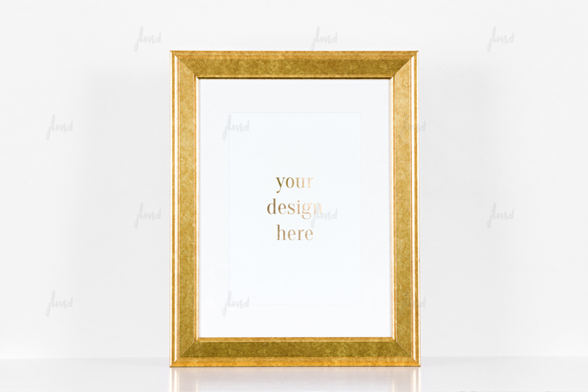 Vintage golden frame, a Print Template by JustLikeMyDesktop