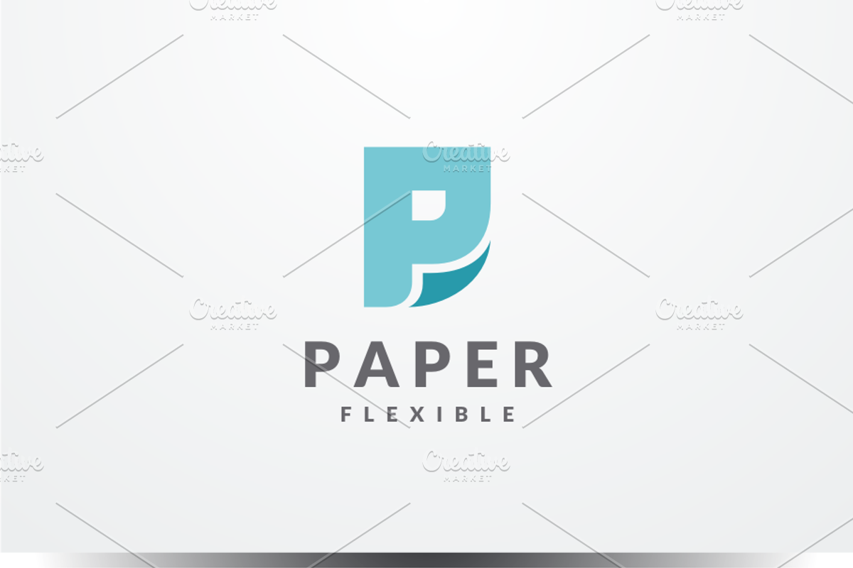 Paper Flexible - Letter P Logo, a Branding & Logo Template by yopie