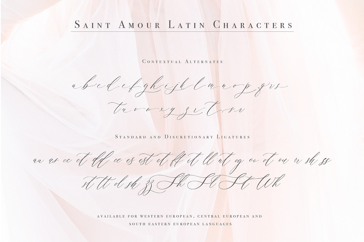 Saint Amour Script, a Script Font by Calamar Studio