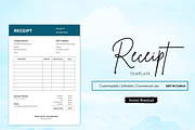 Editable Receipt Template, Printable