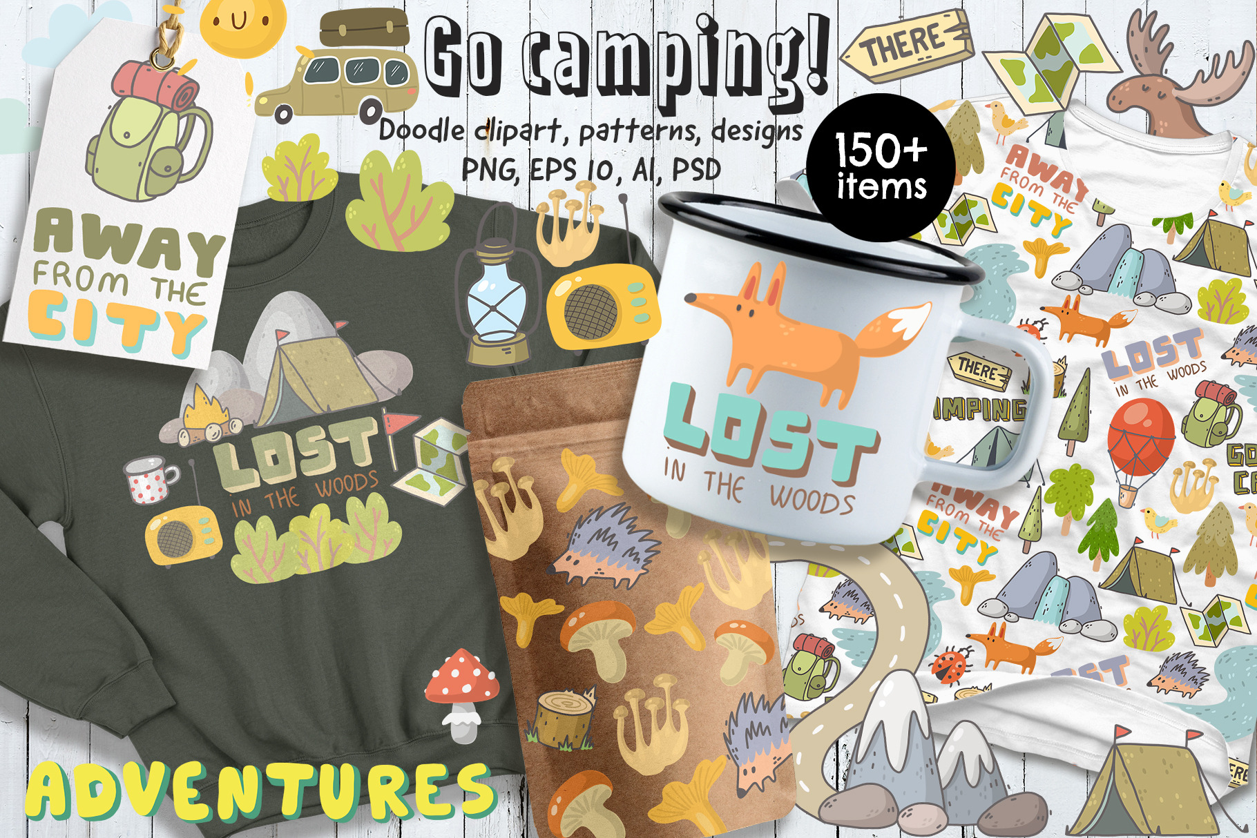 Camping clipart bundle, an Illustration by Anastasiya Klempach