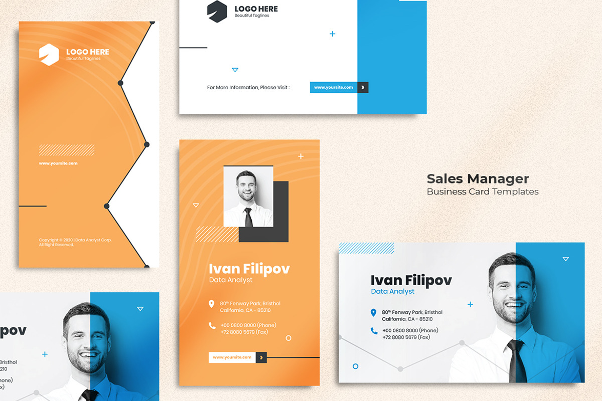 Data Analyst Business Card, a Business Card Template by Rahardi Creative