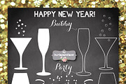 Happy new year 2017 clipart, an Illustration by burlapandlace