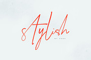 Stylish Script, a Script Font by vuuuds