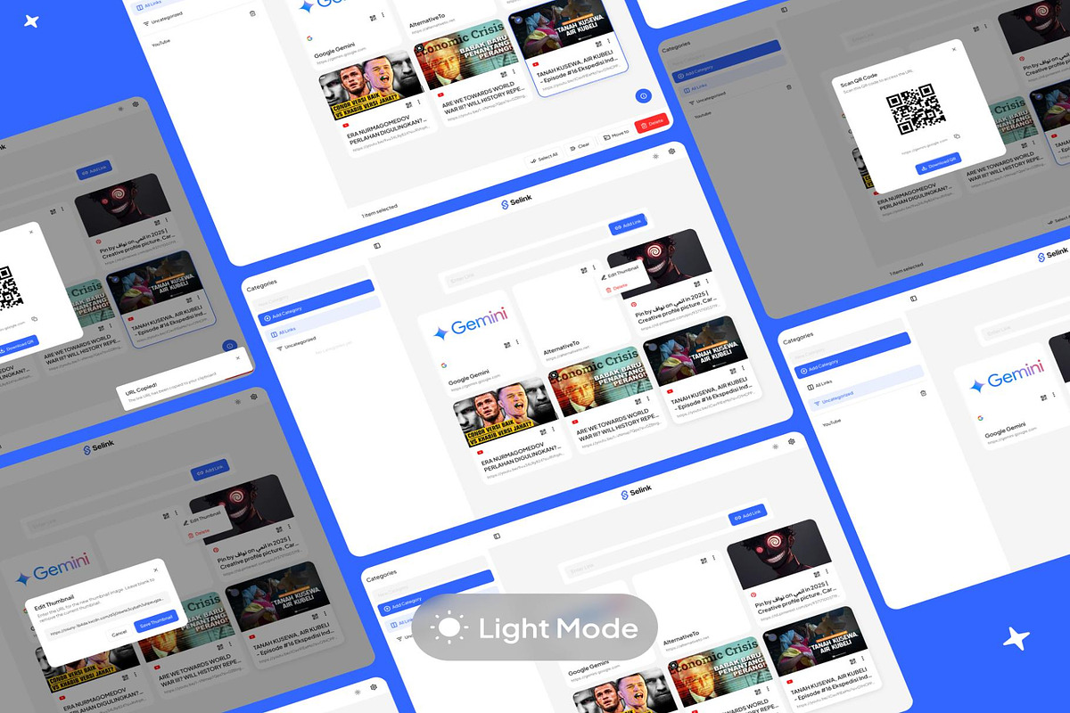 Selink - Link Manager UI Kit