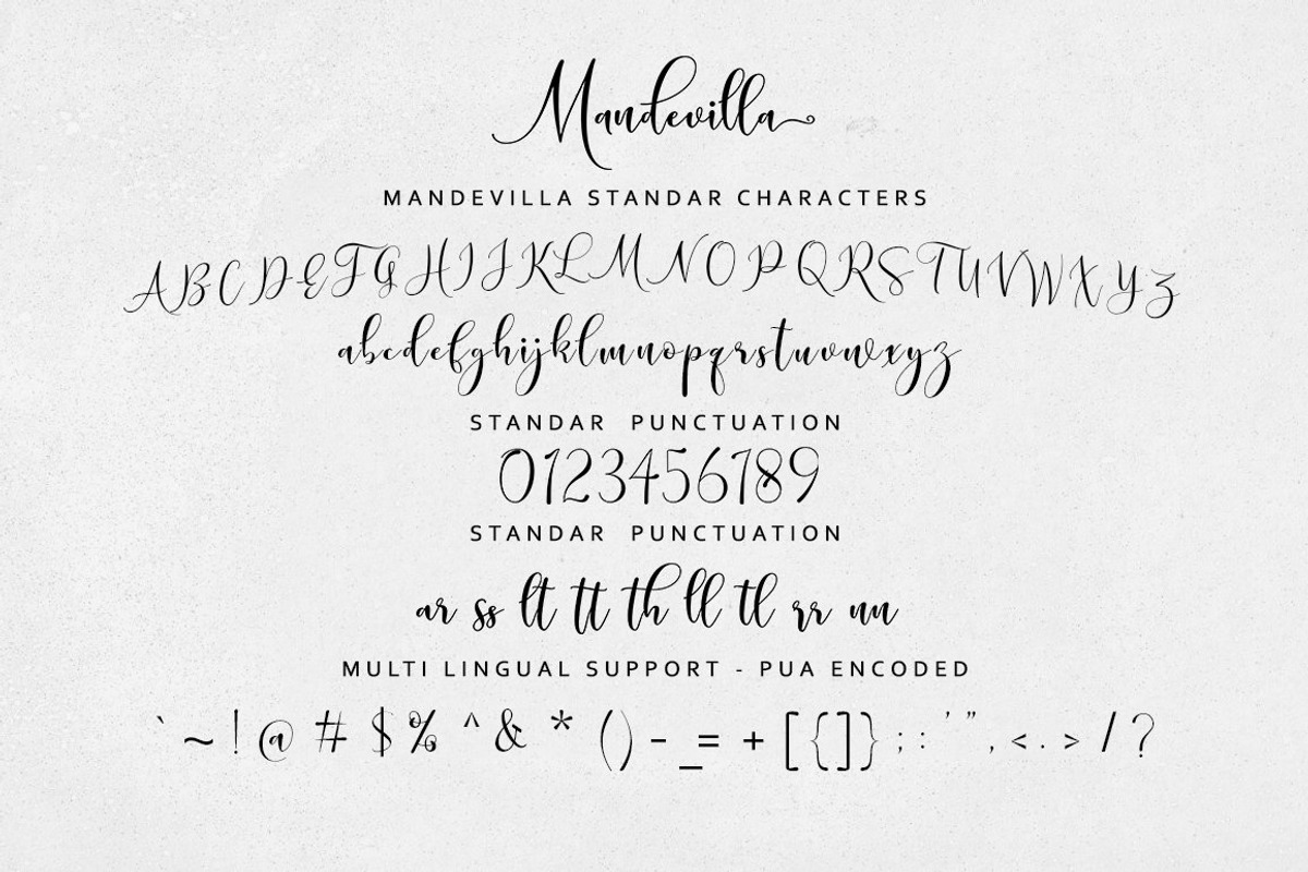 Mandevilla Script, a Script Font by Zane Studio