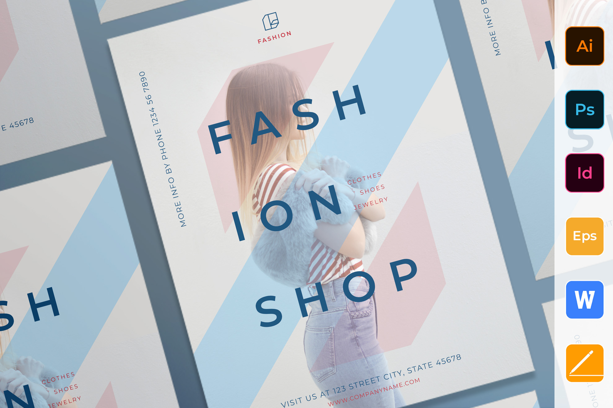 Fashion Shop Poster, a Flyer Template by TemplatesNow!