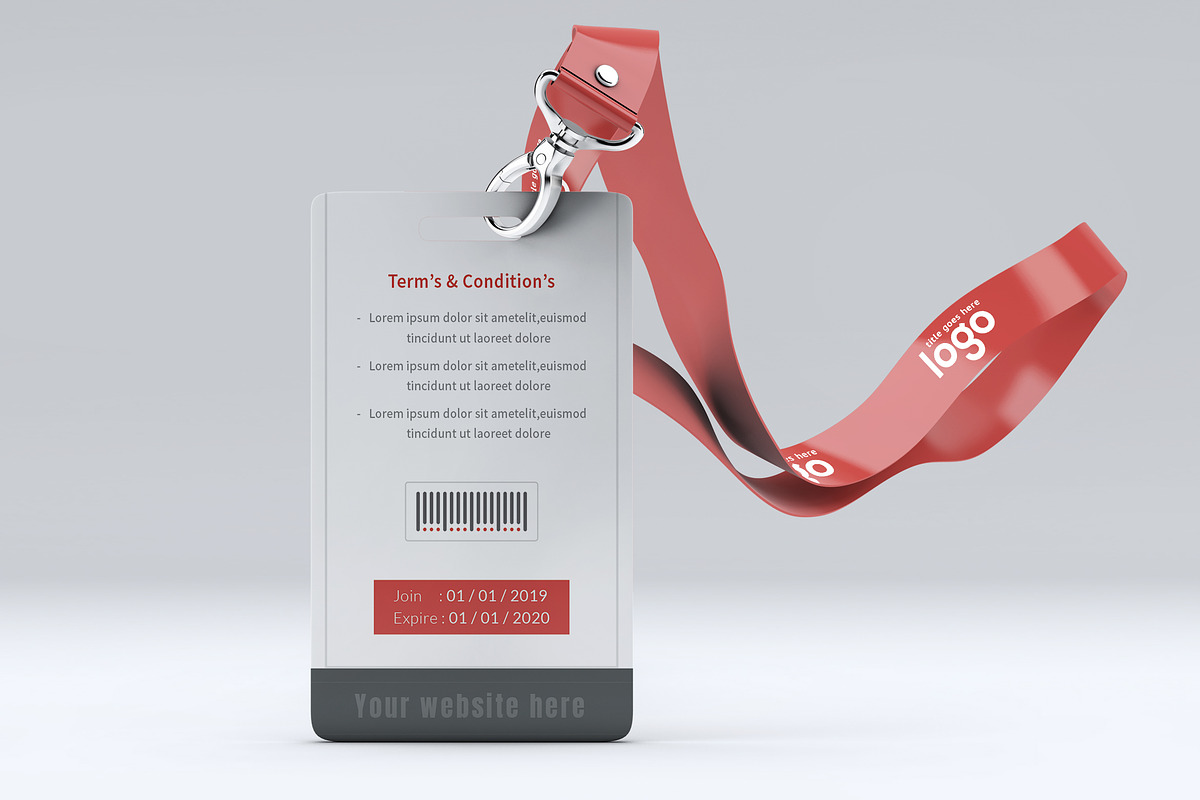 Red and Black ID Card Design, a Stationery Template by ZAAS