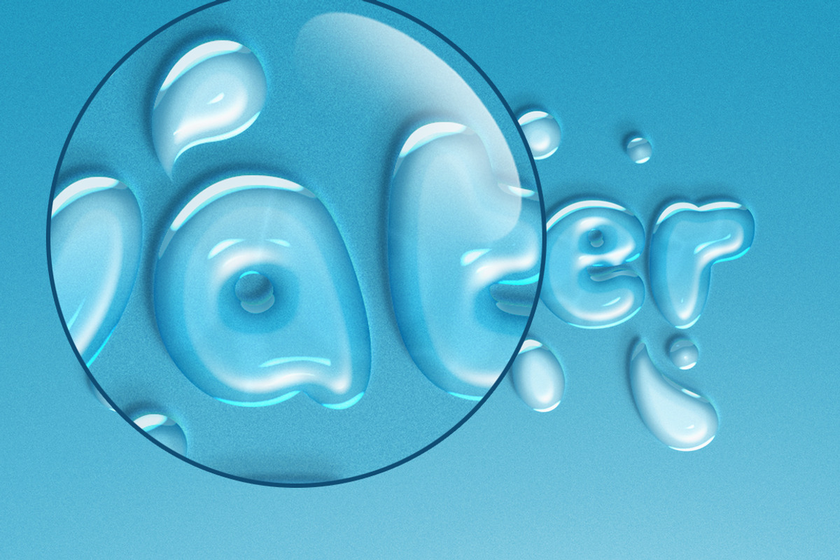 Water text effect