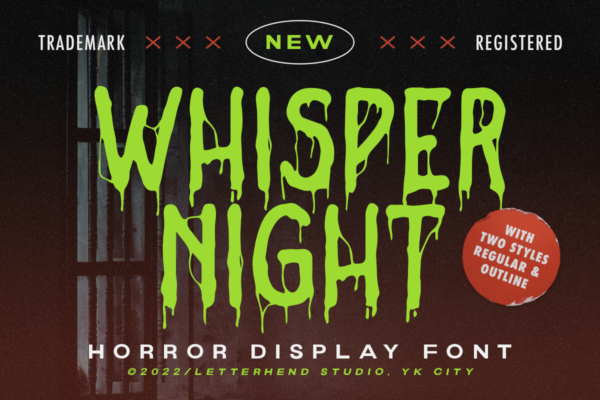 Whisper Night - Horror Display Font, a Font by Letterhend Studio