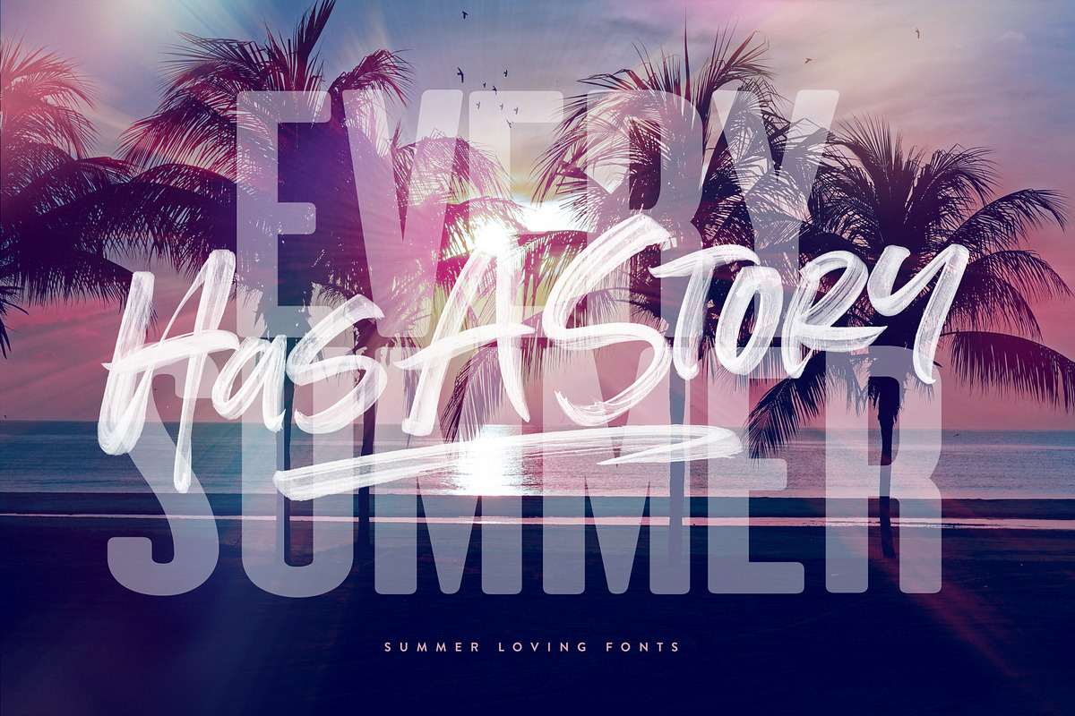 Summer Loving Font Collection, a Sans Serif Font by Nicky Laatz