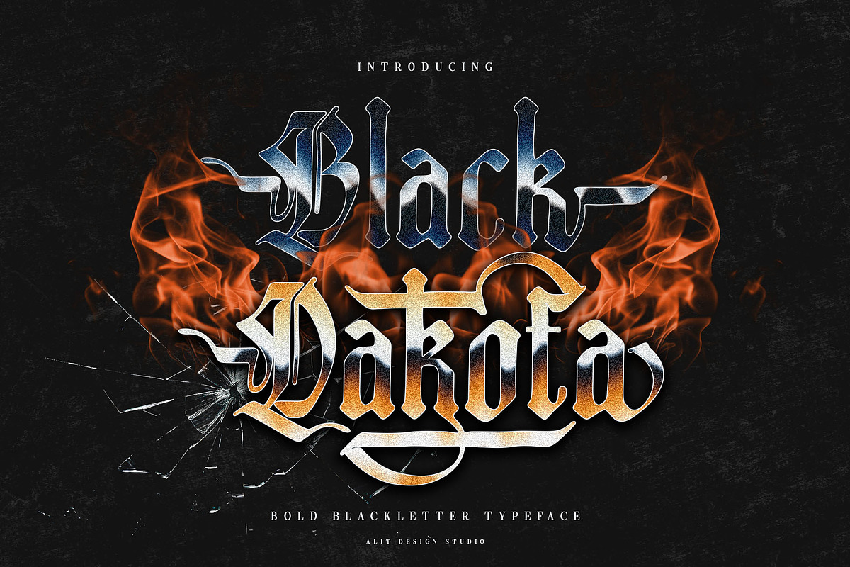 Black Dakota Typeface, a Blackletter Font by alit design