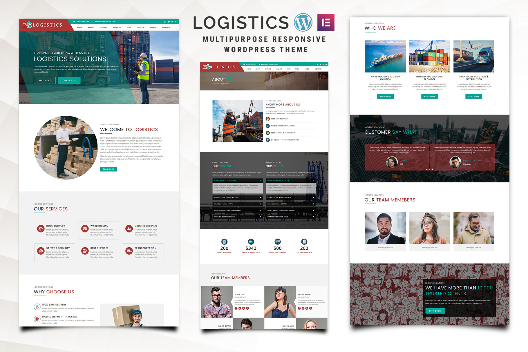Logistics - WordPress Theme, a WordPress Template by Pennyblack Templates