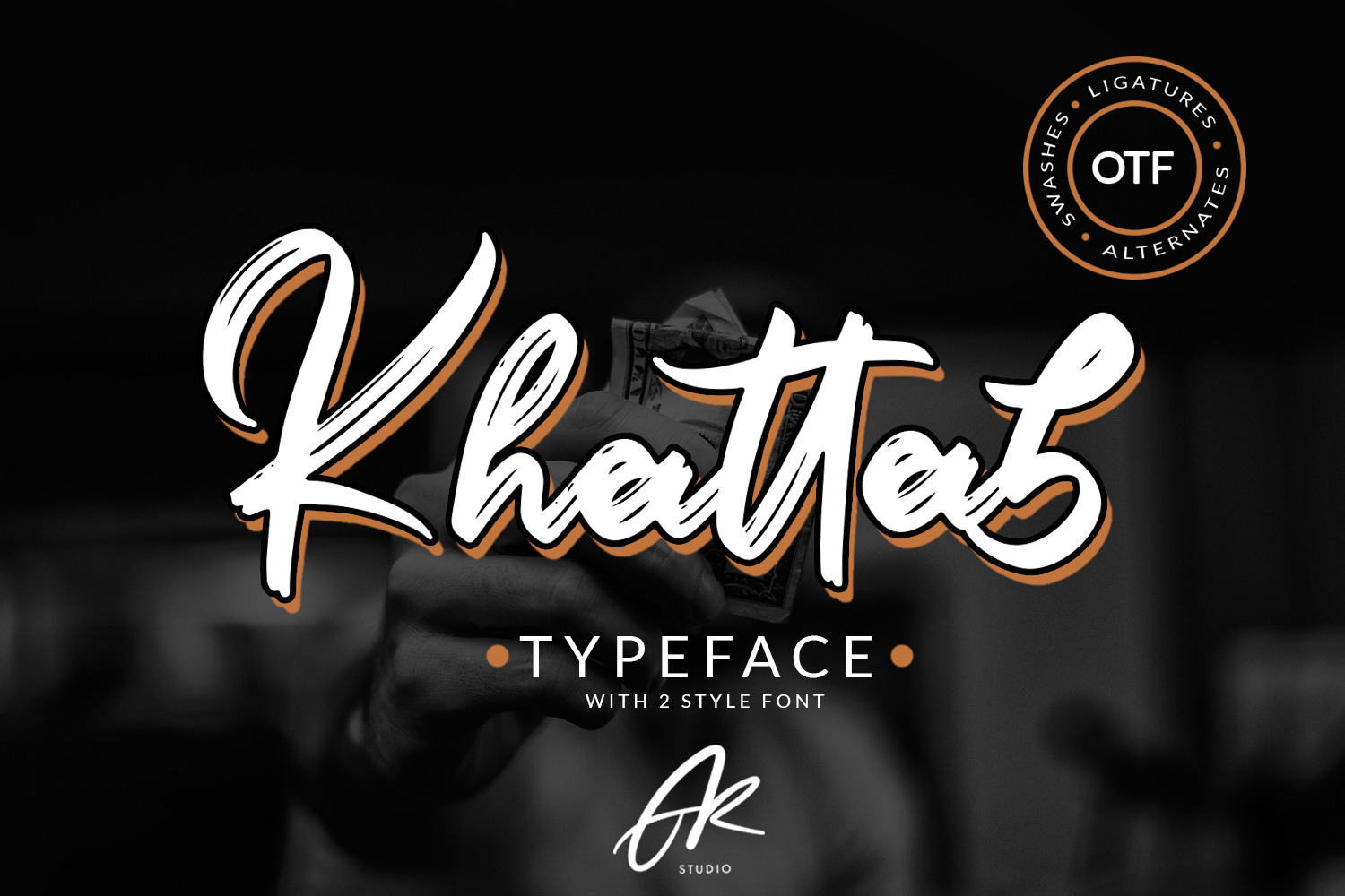 Khattab Brush Font | Font Duo, a Script Font by Arendxstudio