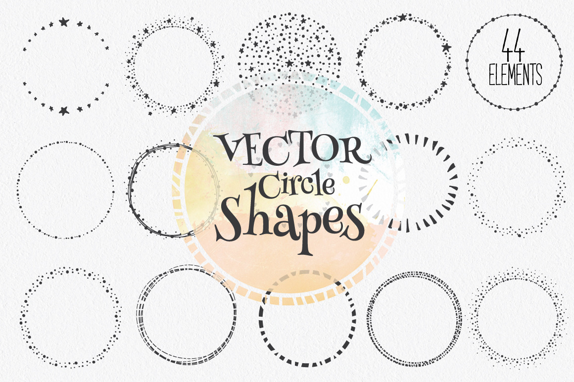 Hand Drawn Circle Shapes, an Object Graphic by mood2moon