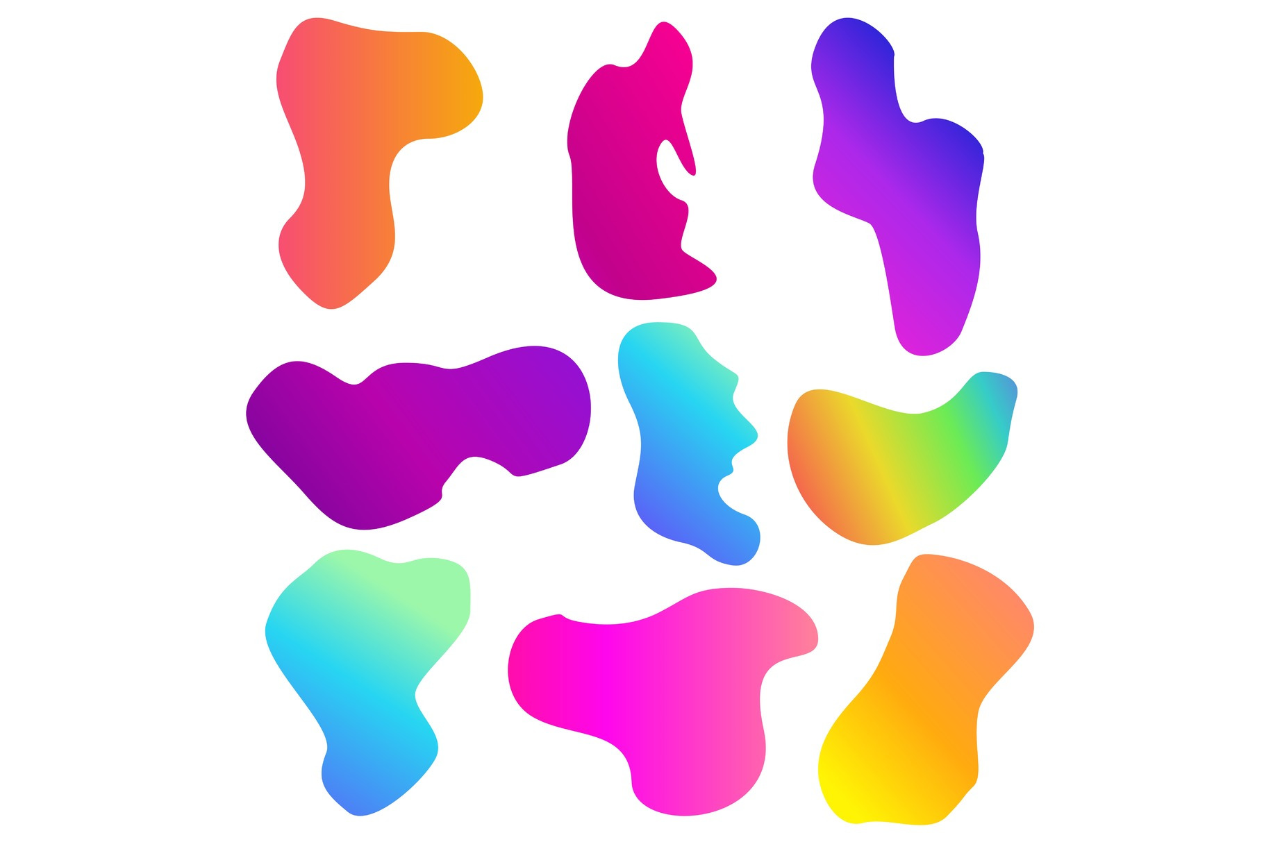 Abstract fluid gradient shape, an Illustration by Quarta