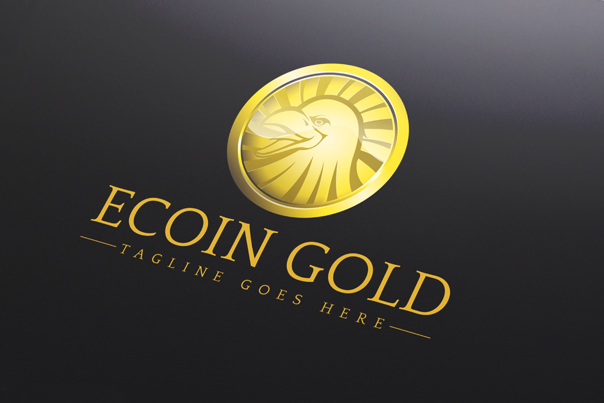 Ecoin Gold Logo Template, a Branding & Logo Template by N_thirteen