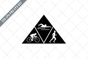 Triathlon Sport Run Swim Cycle SVG | Illustrations ~ Creative Market