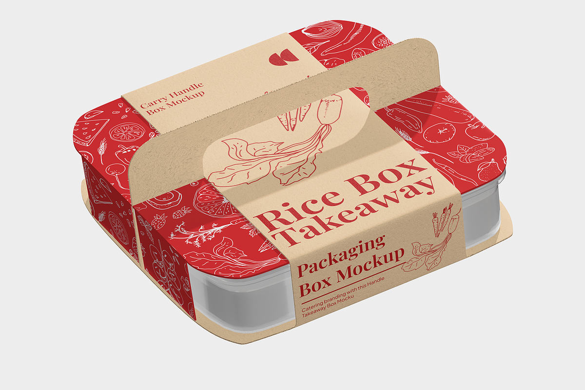 Takeaway Box Mockup, a Packaging Mockup by Permadi Creative