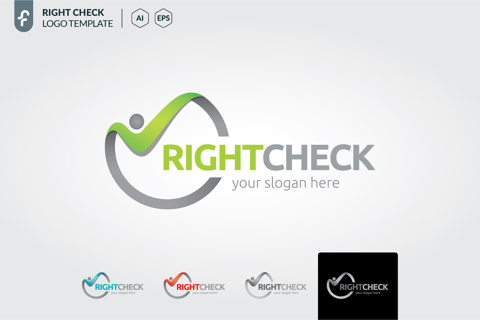 Right check logo template, a Branding & Logo Template by ft.studio ...