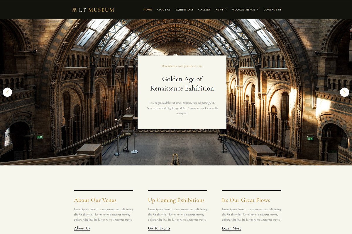 LT Museum – Museum WordPress Theme, a WordPress Template by LTheme