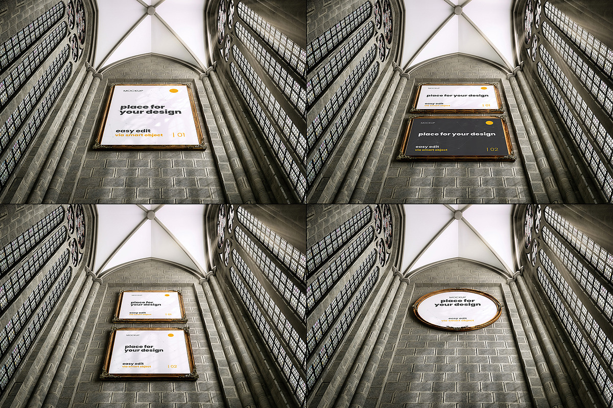 Church Scenes Frame Mockups, a Product Mockup by Luuqas Design ...