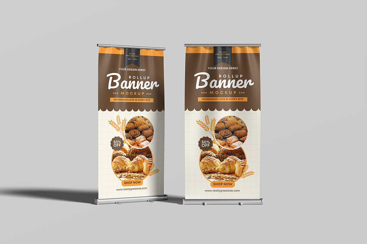 Rollup Banner Mockup, an Advertising Mockup by graphicsecond