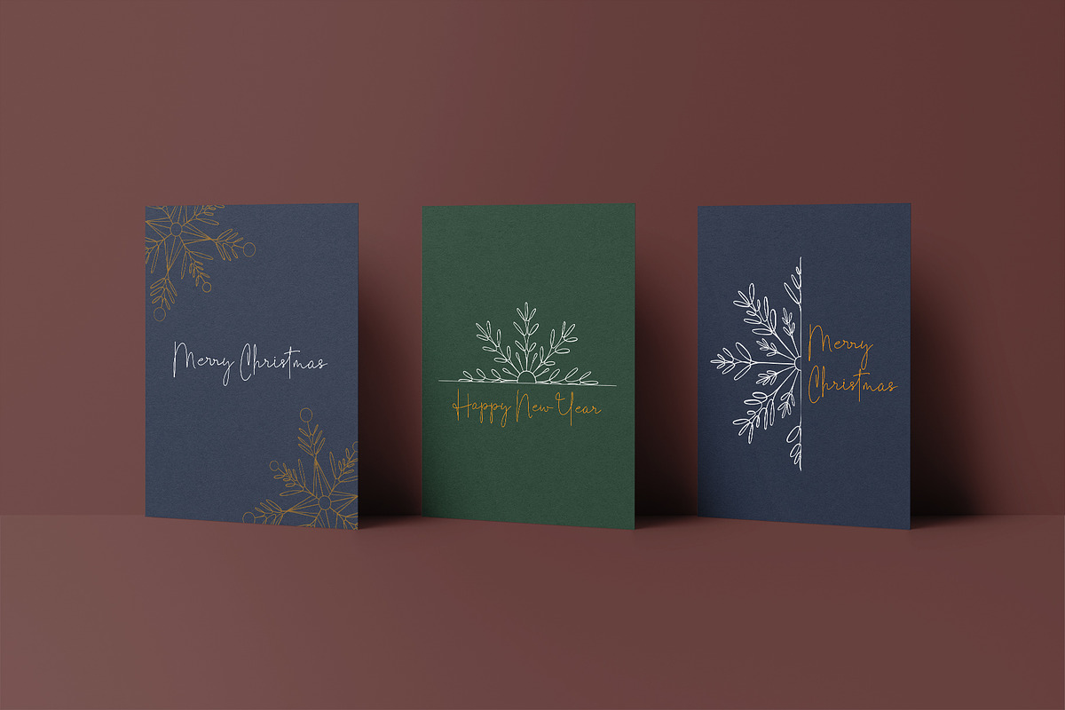 Snowflakes - line art illustrations, an Illustration by Anna.Klets