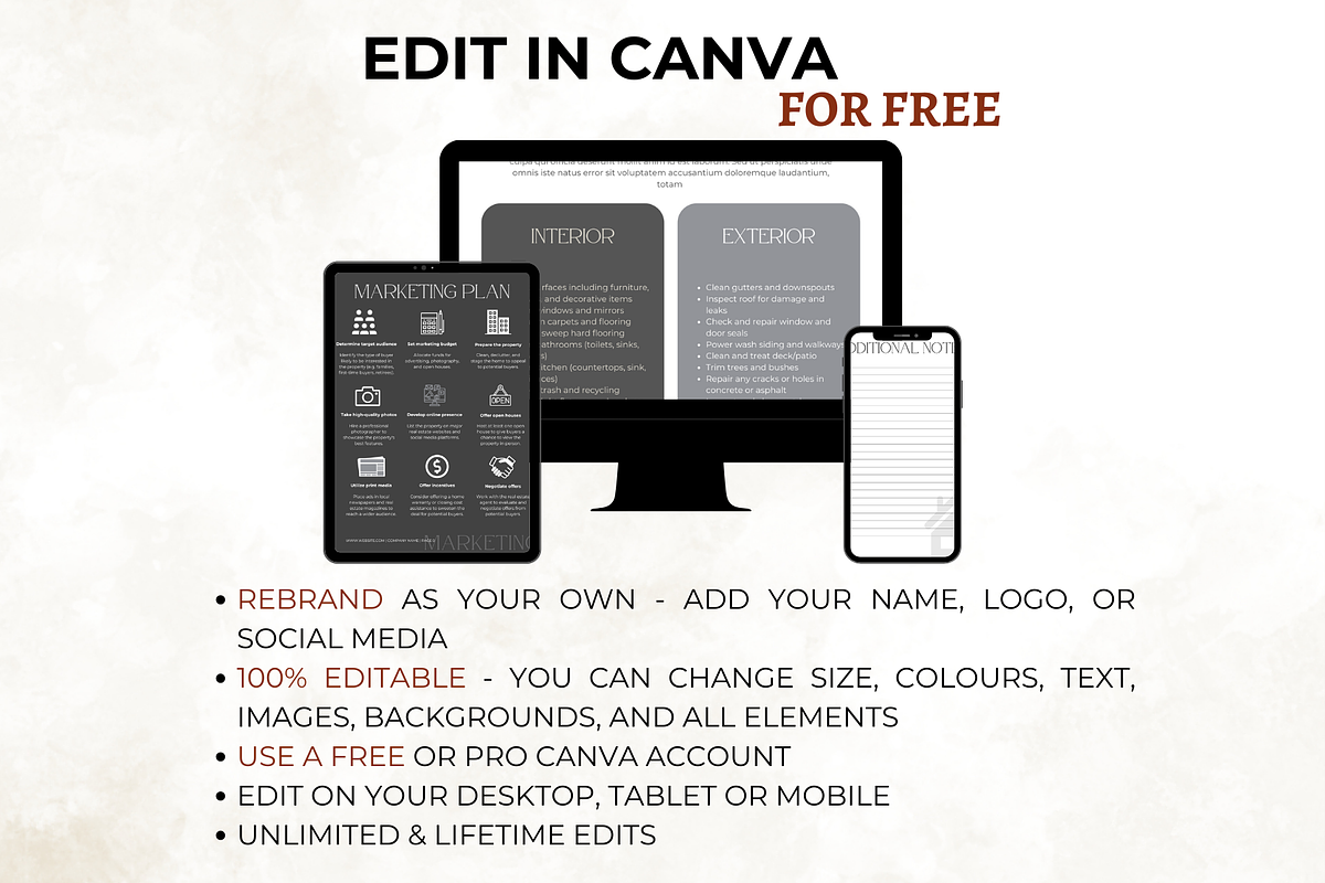 Editable Seller Guide Canva Template, a Marketing Template by Digital ...
